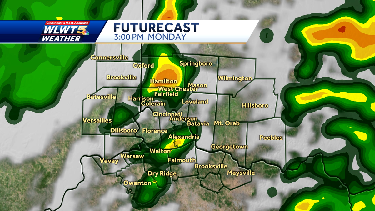 Hour by hour: Chance for severe weather across Cincinnati Monday