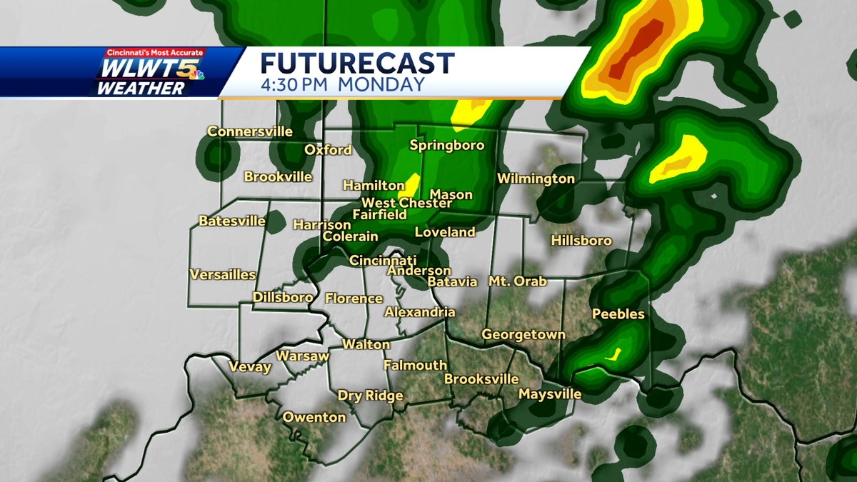 Hour by hour: Chance for severe weather across Cincinnati Monday