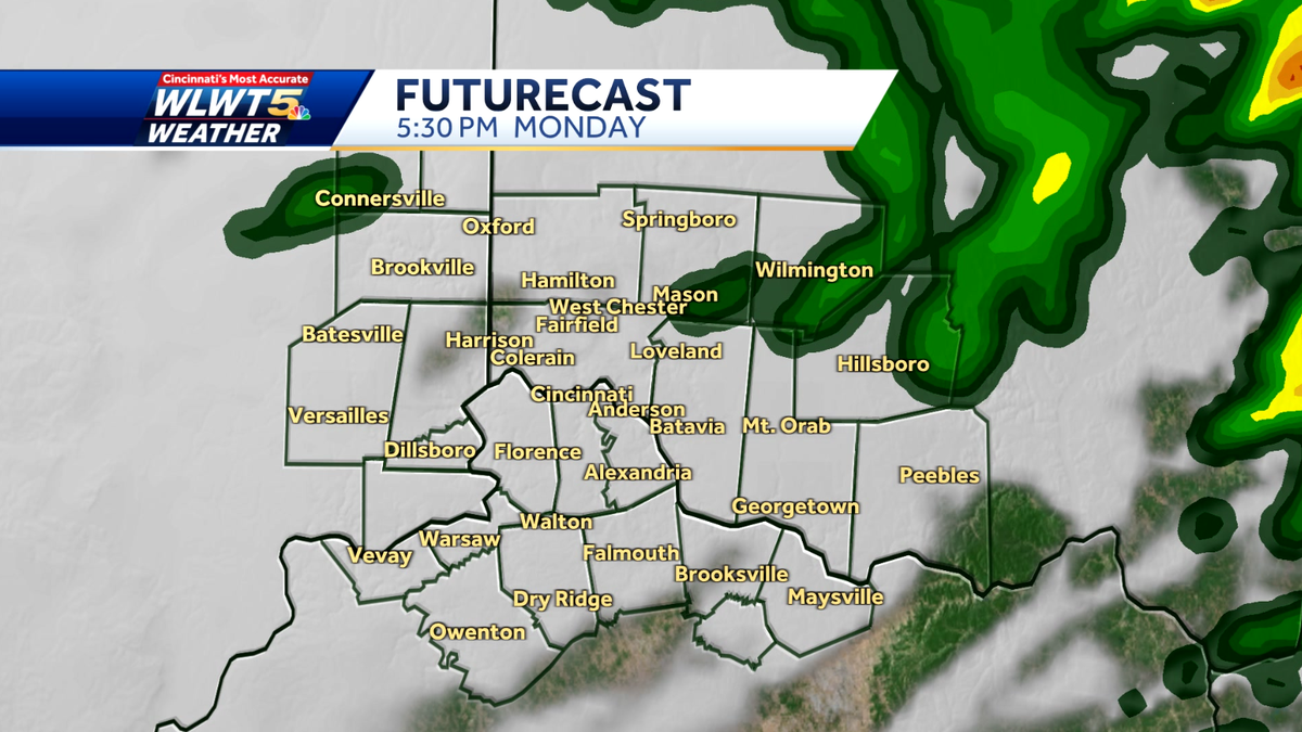 Hour by hour: Chance for severe weather across Cincinnati Monday