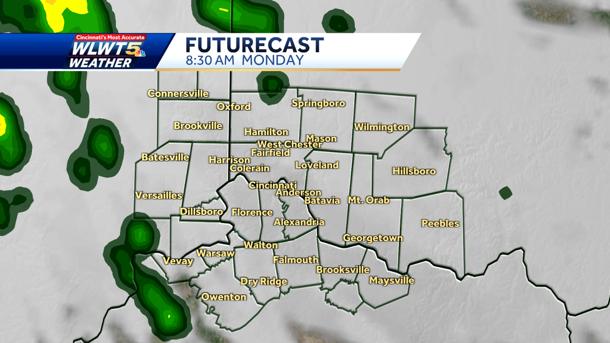 Hour by hour: Chance for severe weather across Cincinnati Monday