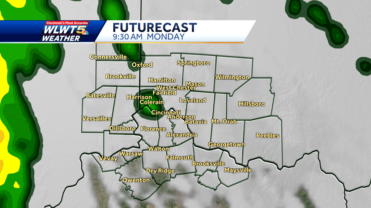 Hour by hour: Chance for severe weather across Cincinnati Monday
