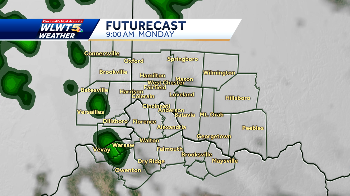 Hour by hour: Chance for severe weather across Cincinnati Monday