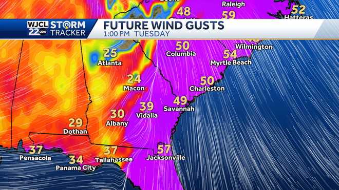 Savannah: Strong to severe thunderstorms possible