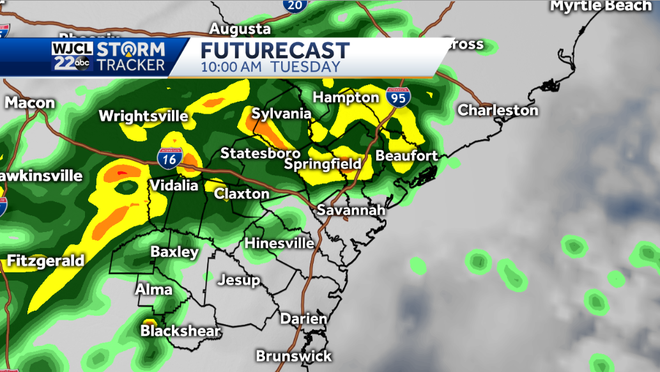 On and off showers today