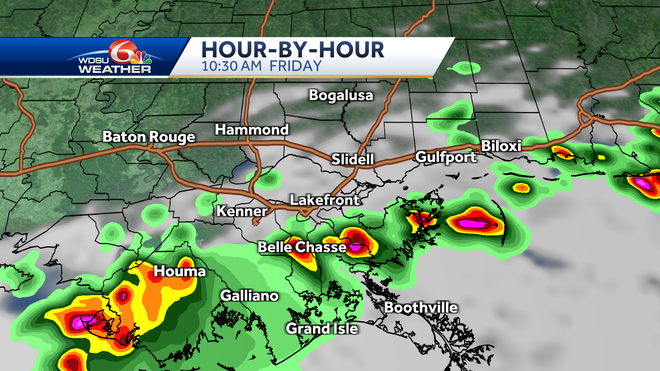 New Orleans severe weather done Friday