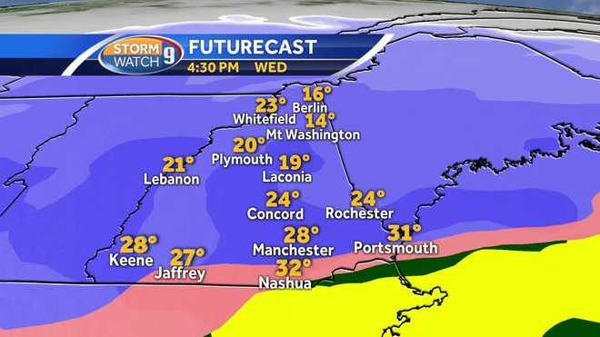 At least 6 inches of snow likely for most of NH Wednesday