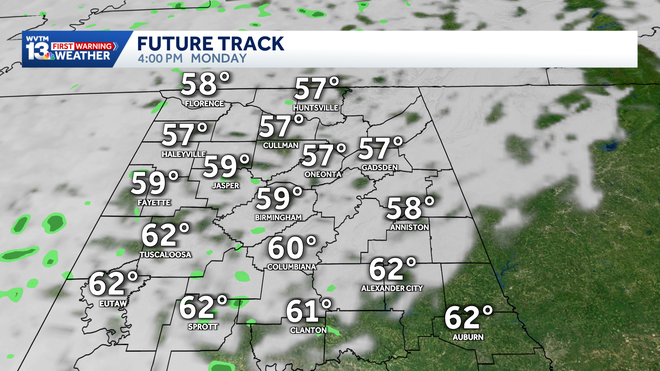 Alabama's Weather Forecast: A few showers Sunday before warm Christmas ...