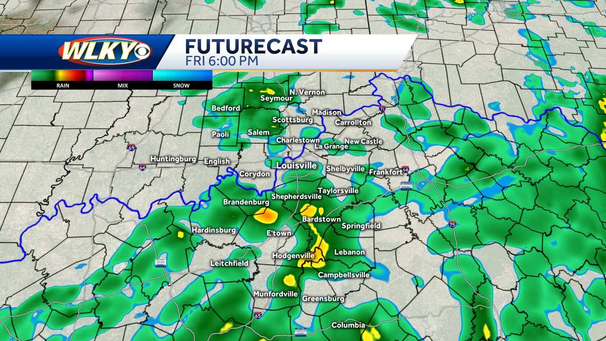 Impact weather: Scattered light rain moves in Friday