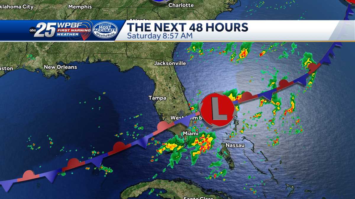 Stalled front over South Florida to produce showers on Friday