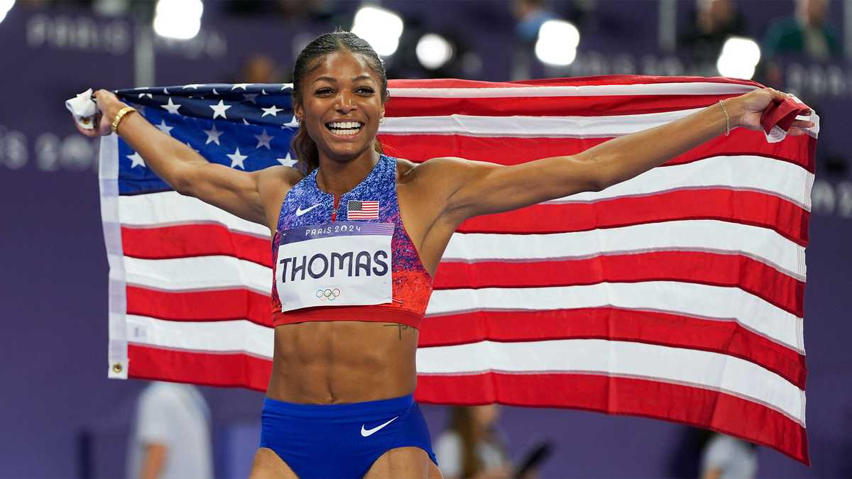 New England native Gabby Thomas wins 200-meter gold for Team USA