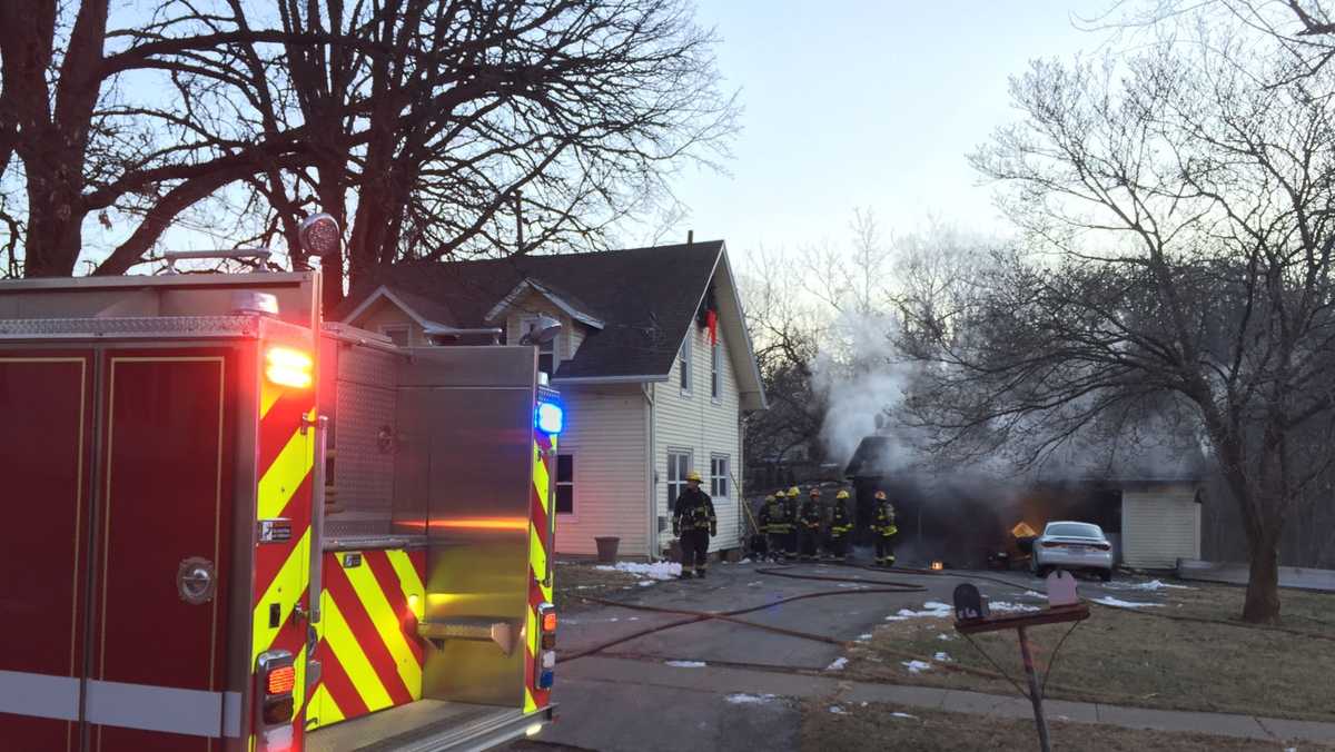 Crews battle garage fire in extreme cold