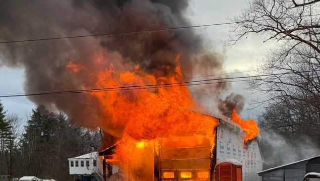Crews battle garage fire in Chester, Vermont