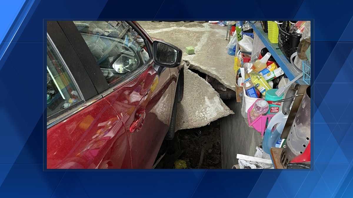Garage floor collapses at Penn Hills home