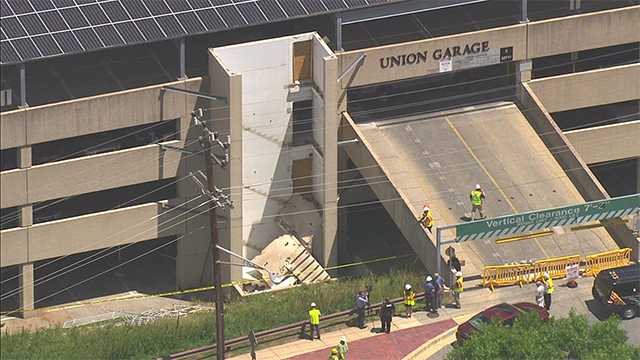 1 injured in collapse of Towson parking garage stairwell