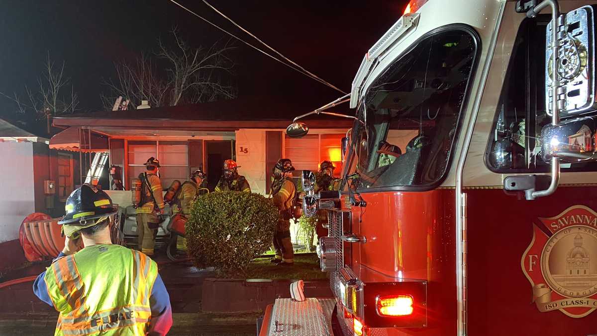 Savannah fire leaves two people displaced