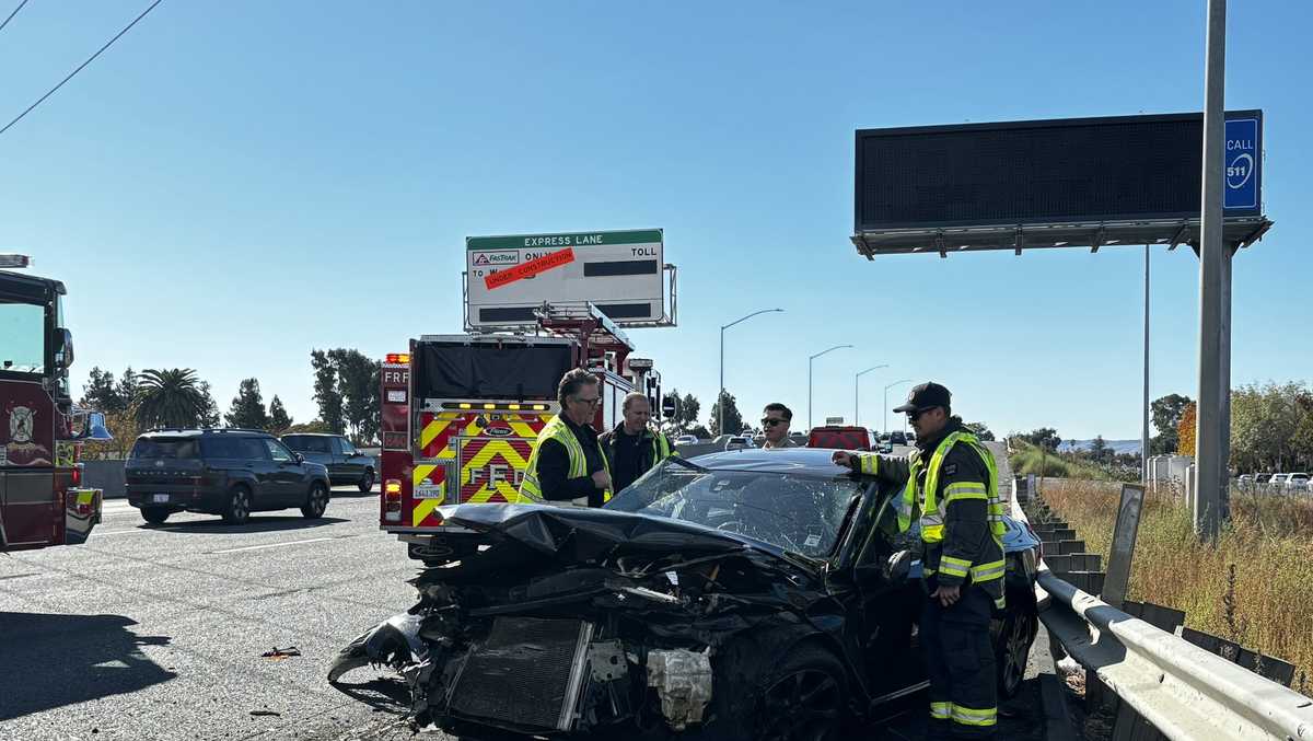 Car crash reported on Interstate 80 in Fairfield