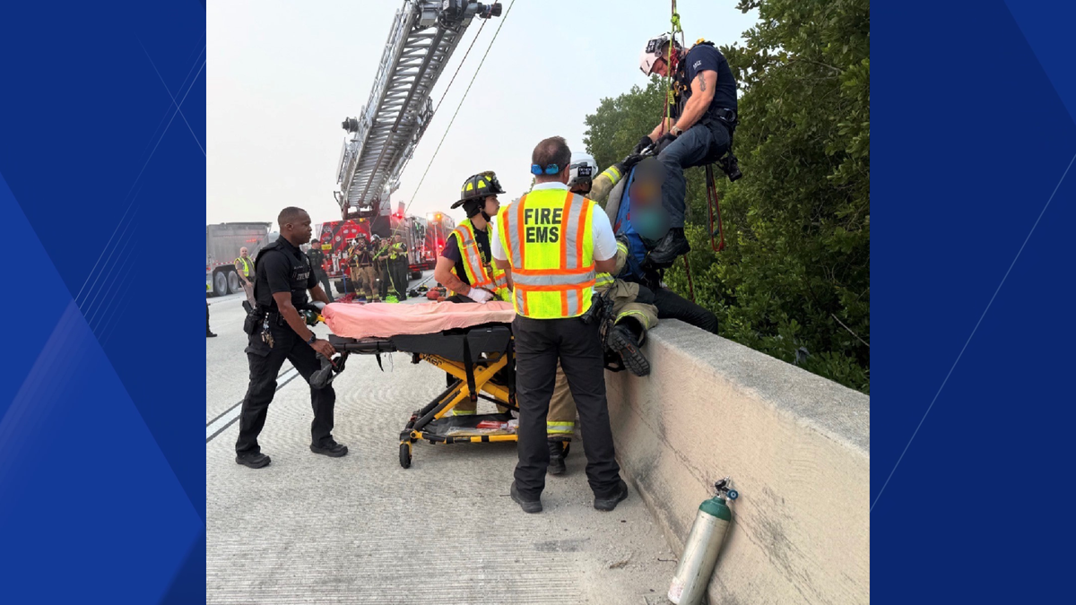 Man rescued after falling off of bridge in Charlotte County
