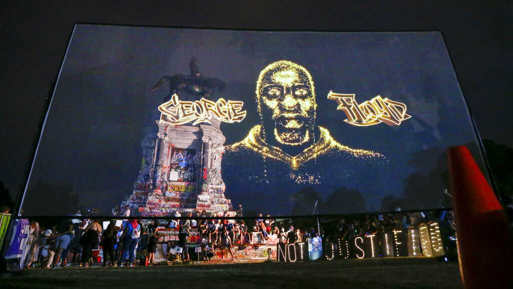 George Floyd's family gathers in Virginia to unveil hologram