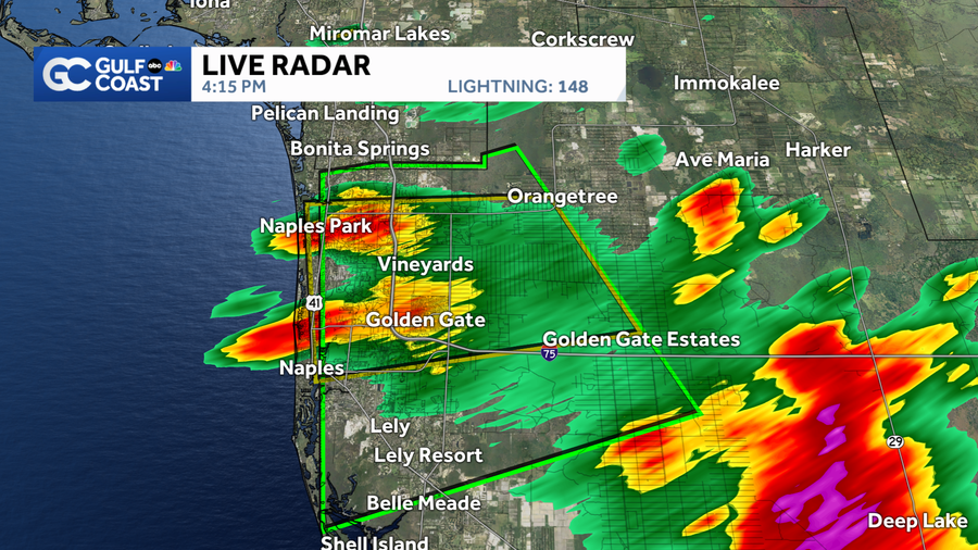 Flash flood warning issued for West Central Collier County