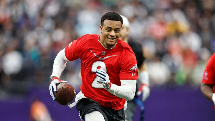 Broncos star DB gives game ball to young fan Saturday at Paycor Stadium
