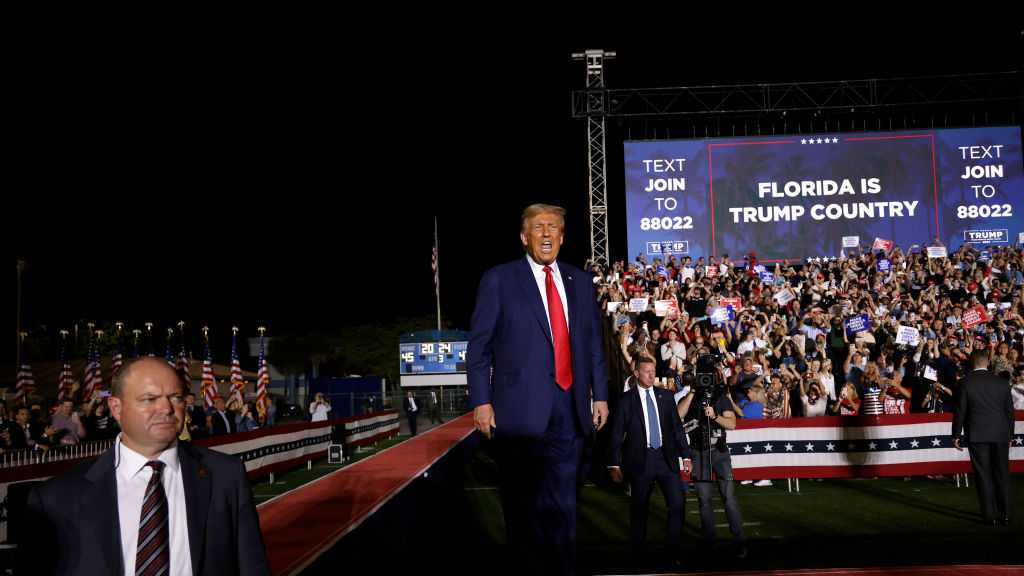Donald Trump rally at Ted Hendricks Stadium in South Florida