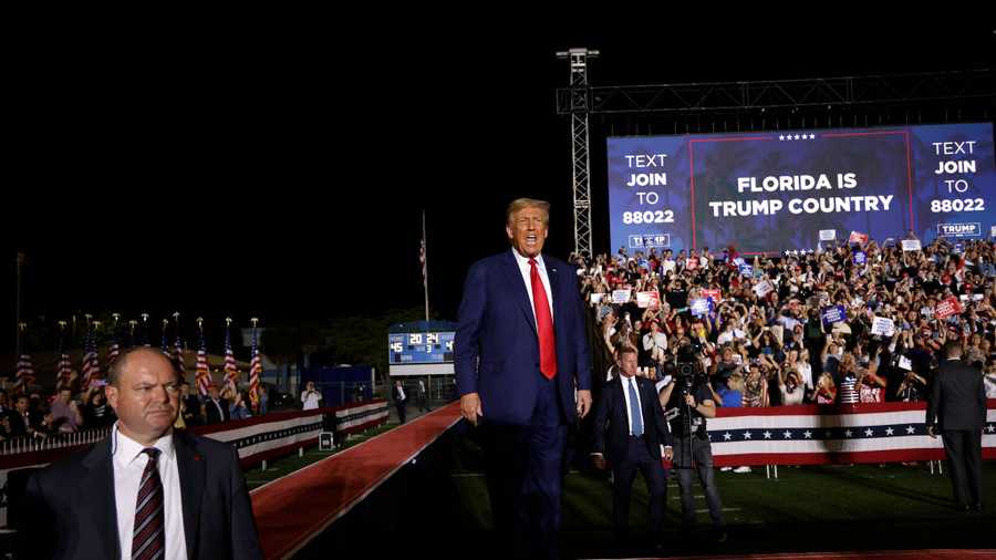 Donald Trump rally at Ted Hendricks Stadium in South Florida