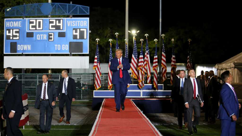 Donald Trump rally at Ted Hendricks Stadium in South Florida