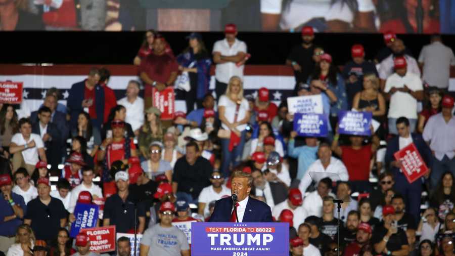 Donald Trump rally at Ted Hendricks Stadium in South Florida