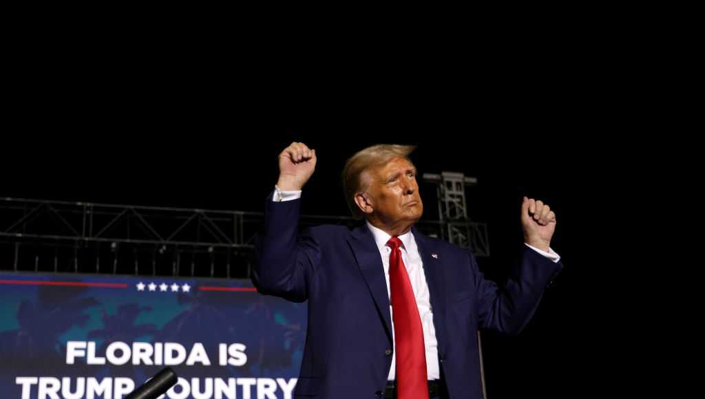 Donald Trump rally at Ted Hendricks Stadium in South Florida