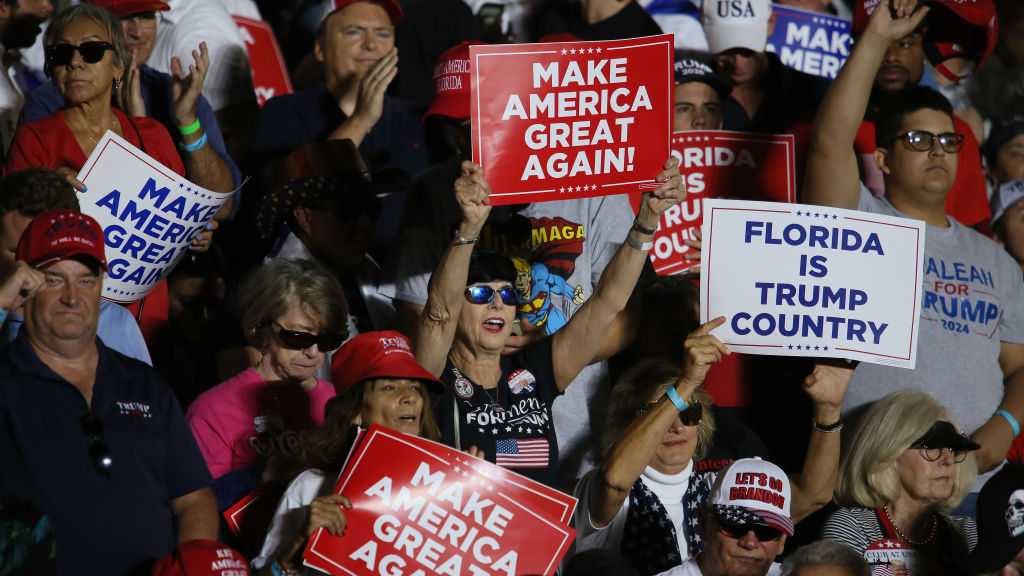 Donald Trump rally at Ted Hendricks Stadium in South Florida