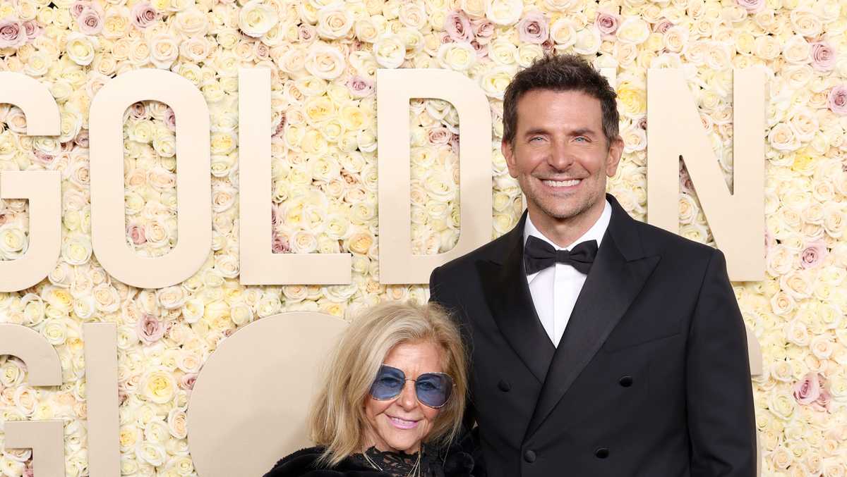 Bradley Cooper walks Golden Globes Red Carpet with his mom