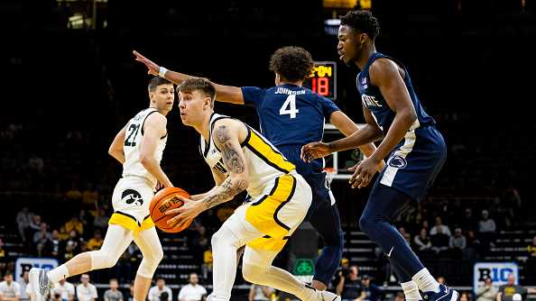 Harding leads Iowa's offensive assault in 110-77 win over South ...