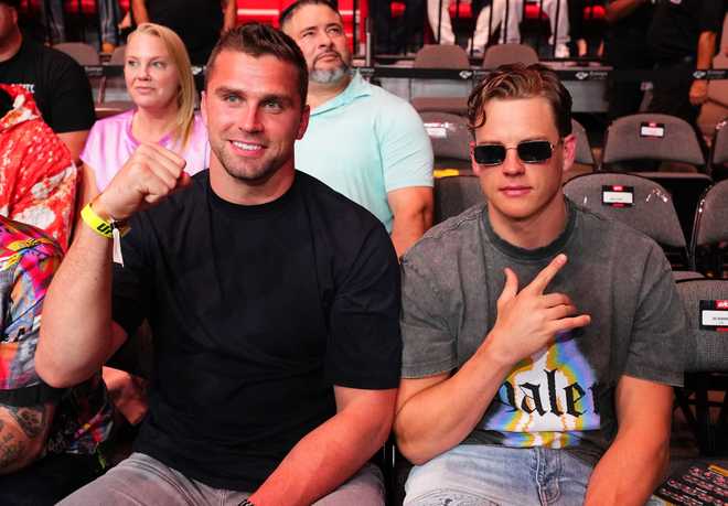 PHOTOS: Joe Burrow, Sam Hubbard among attendees at UFC 299 in Miami