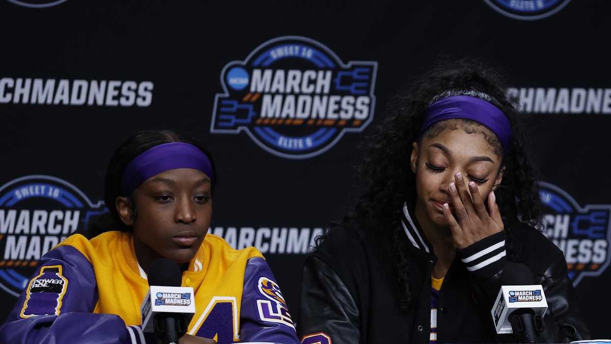 LSU Angel Reese emotional after loss to Iowa