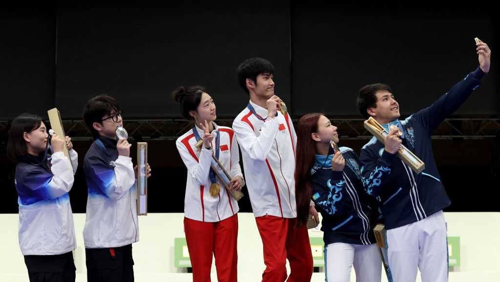 China wins first gold medal of the 2024 Olympics in shooting