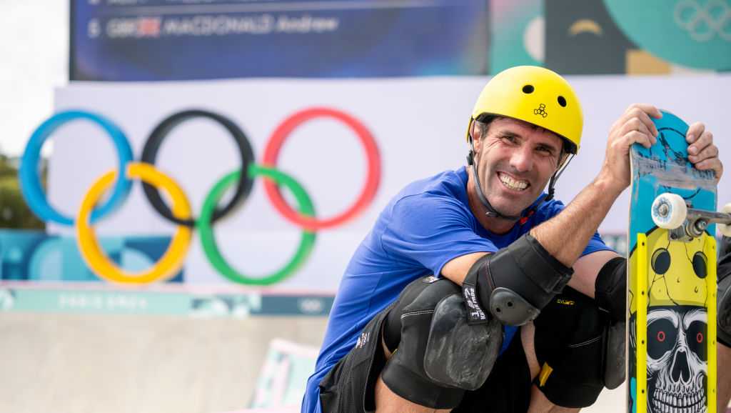 Watch: 51-year-old skateboarder Andy Macdonald rocks at Olympics