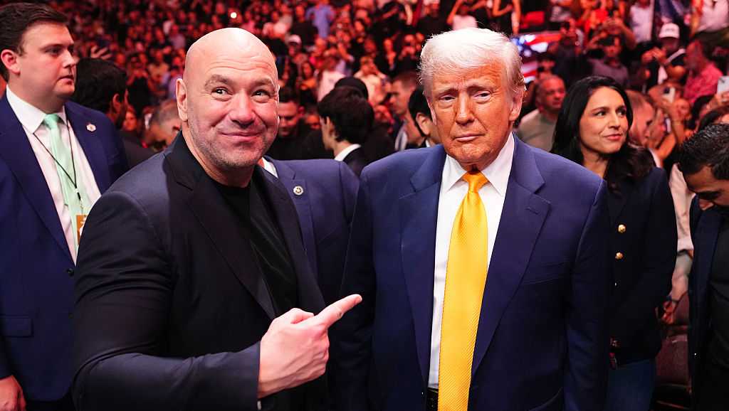 President Donald Trump attends UFC 314 in Miami