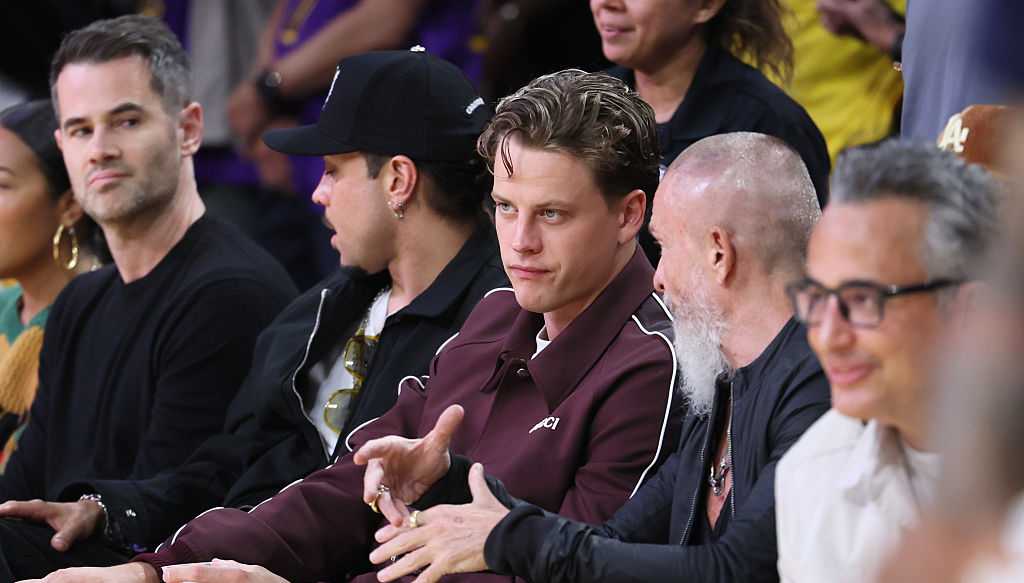 Joe Burrow attends NBA playoff game in Los Angeles