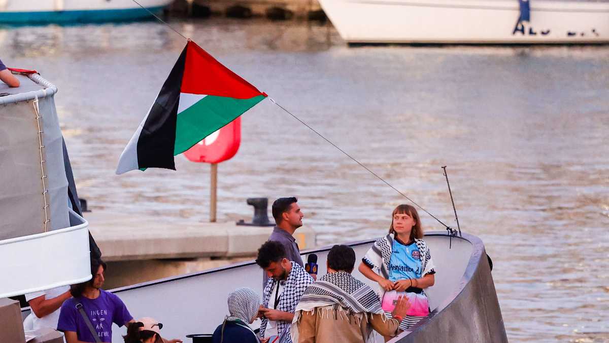 Activists, Greta Thunberg say drone hit Gaza aid boat in Tunisia