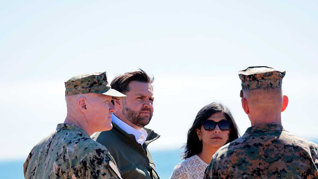 Newsom calls out Vance after CHP vehicle hit by shrapnel during Marine ...
