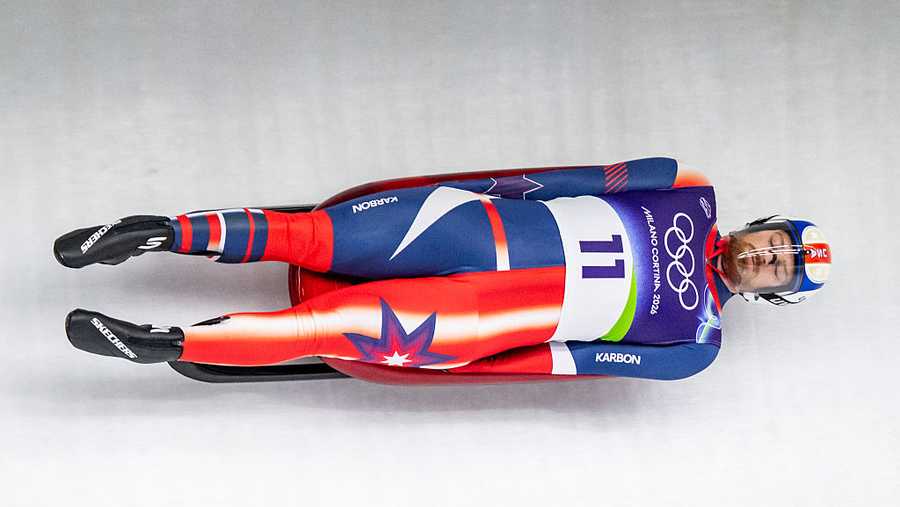 WATCH: USA's Gustafson, Greiner take first luge runs