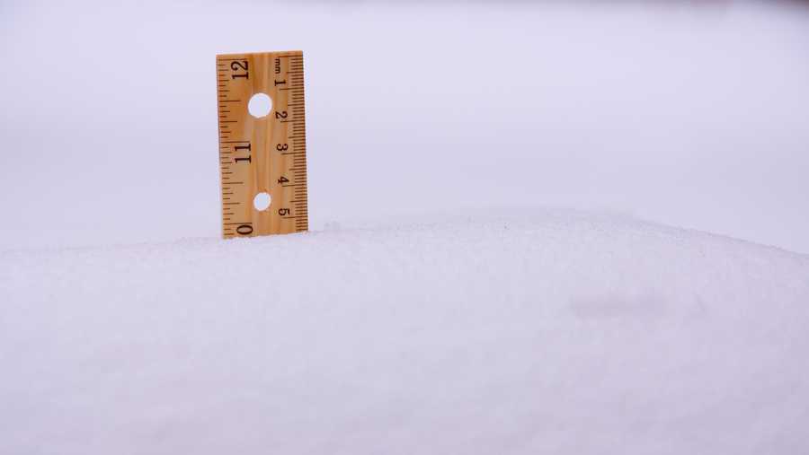 Snow totals in Vermont for Saturday, Dec. 13, 2025
