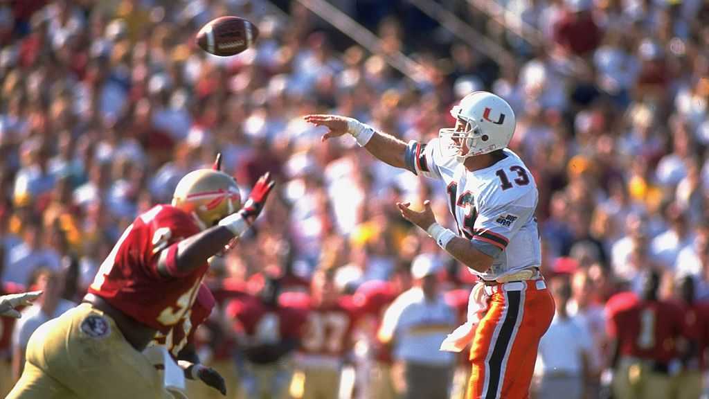 Gino Torretta's football career at the University of Miami, NFL