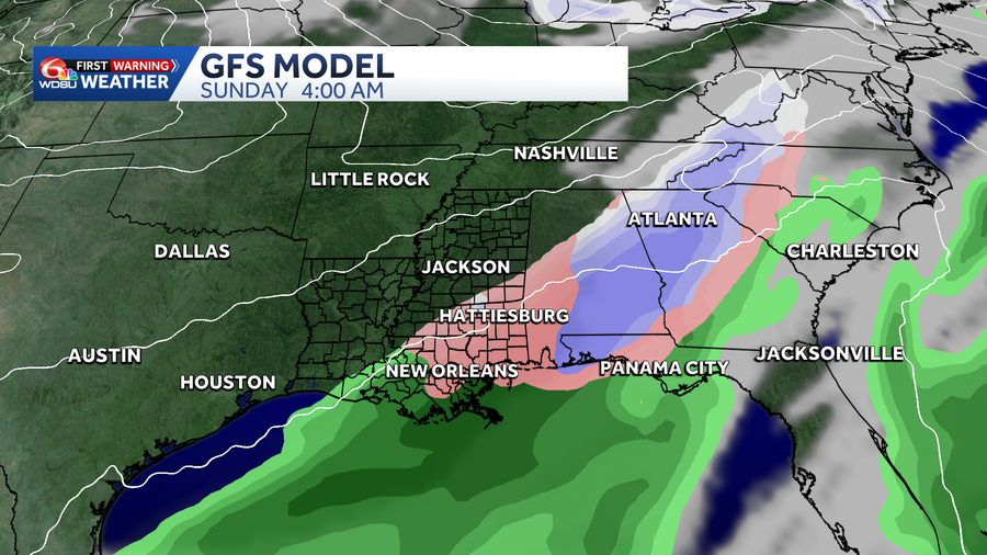 Southern wintry surprise this weekend? Here's the latest: