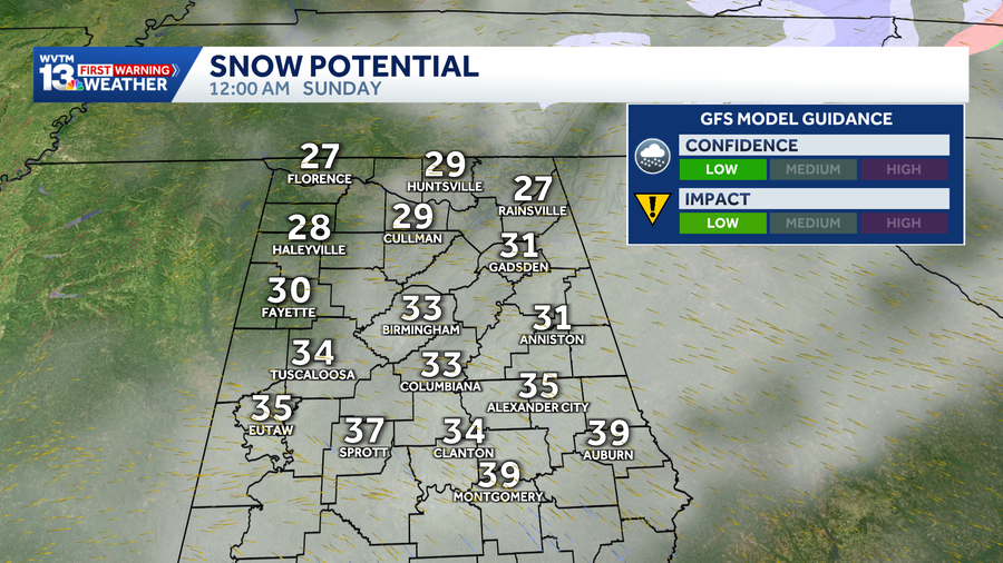 Snow in Alabama's weather forecast: Will it really happen?
