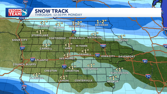 Iowa forecast: More snow expected Saturday, Sunday