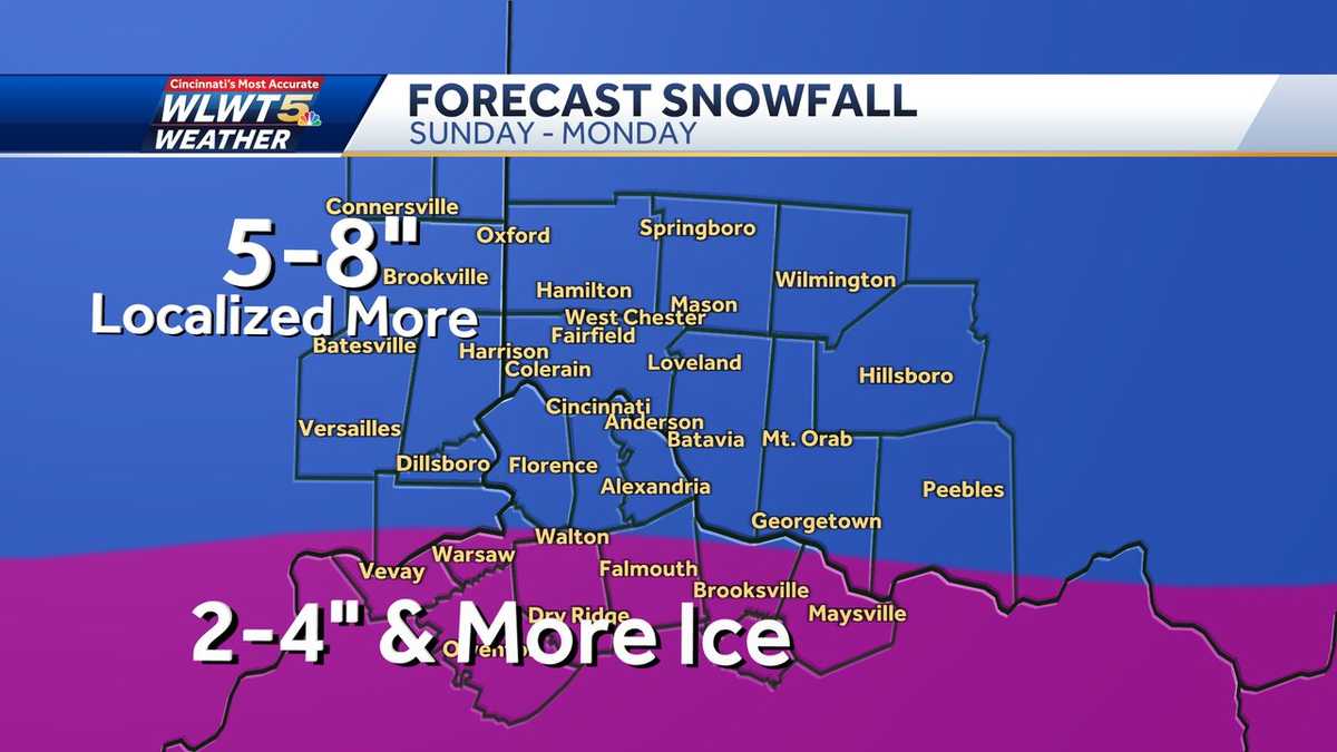 How much snow could Cincinnati get?