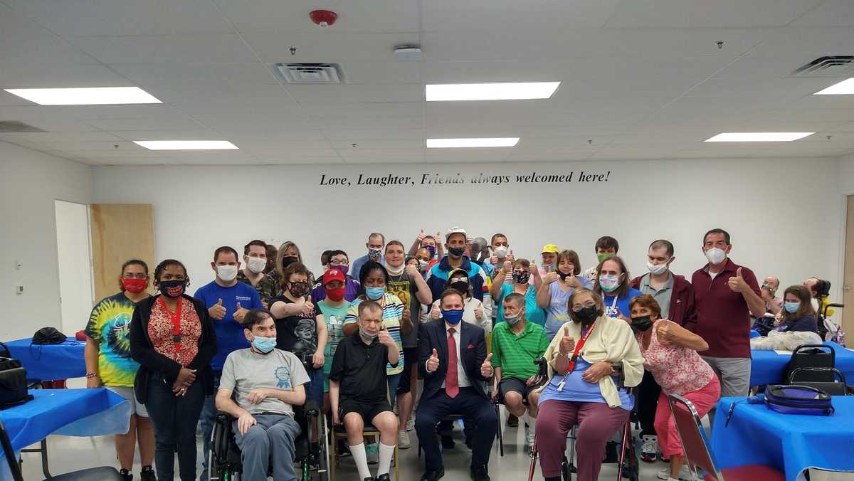 Learning about hurricanes with Goodwill's adult day training program