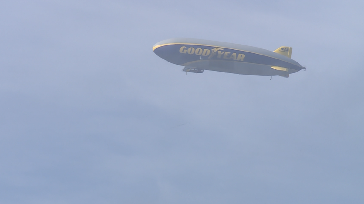 Goodyear Blimp spotted over Central Coast