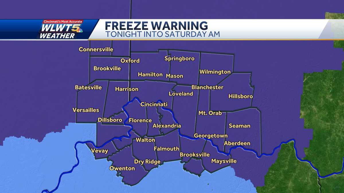 Freeze Warning: Sub-freezing temps expected before big warm-up